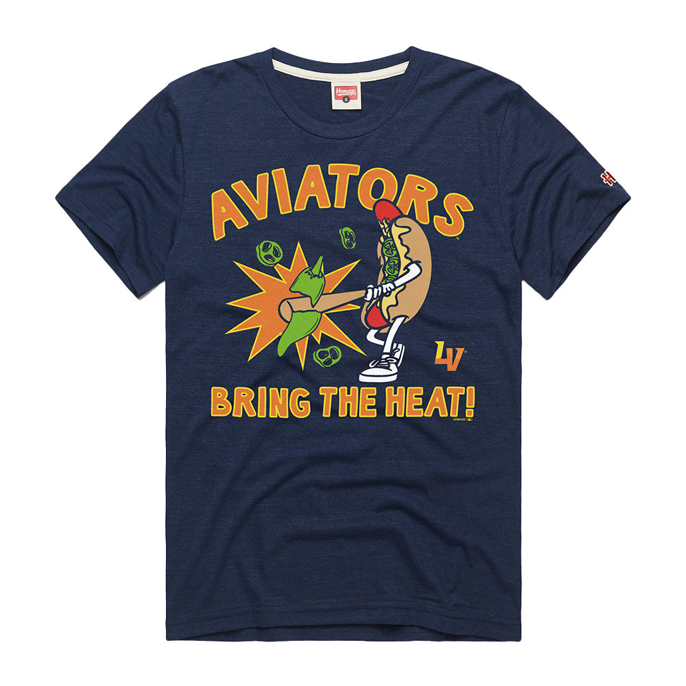 Men's Homage Aviators Bring The Heat Navy Short Sleeve T-Shirt – The Fly Zone