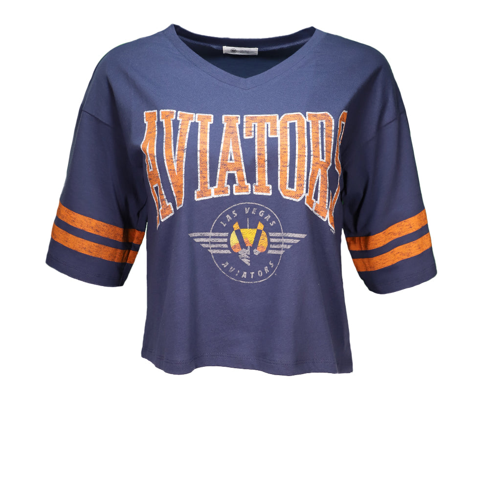 Women's Las Vegas Aviators '47 Brand Aviators Retro Logo Fanfare Navy ...