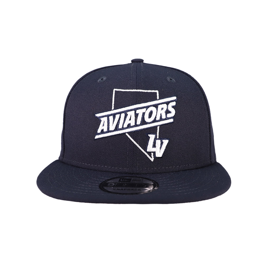 Las Vegas Aviators New Era Aviators LV State Outline Navy 9FIFTY Snapb ...