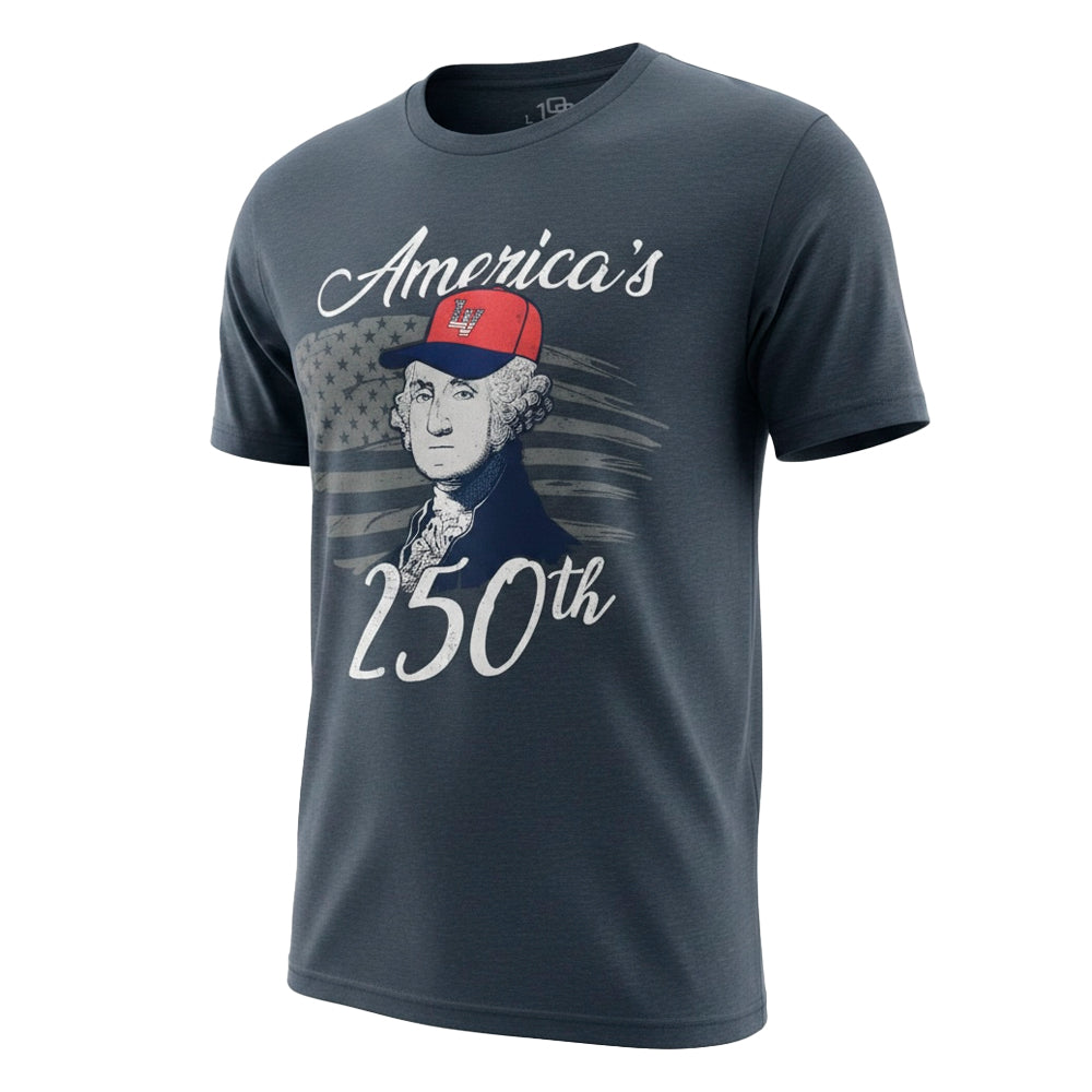Las Vegas Aviators America's 250th George Washington Navy Tri-Blend Sh ...